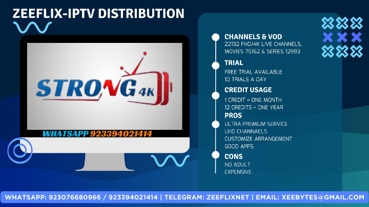 Strong4k Iptv Smart 4k Iptv Cdn Gold Iptv Strong4k Iptv Reseller Panel Best Iptv Provider ...